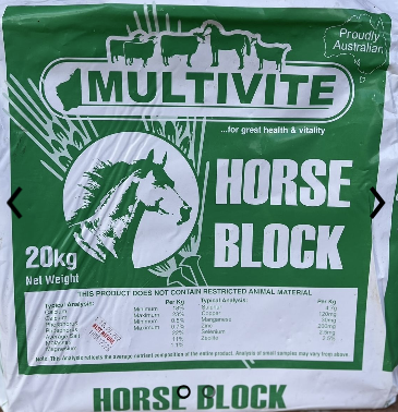 MULTIVITE HORSE BLOCK 20KG – WA Farm Shop