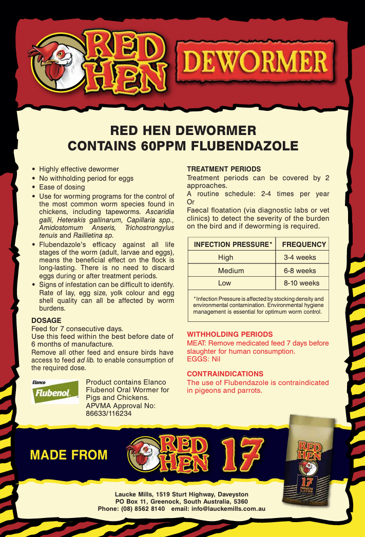 RED HEN DEWORMER – WA Farm Shop